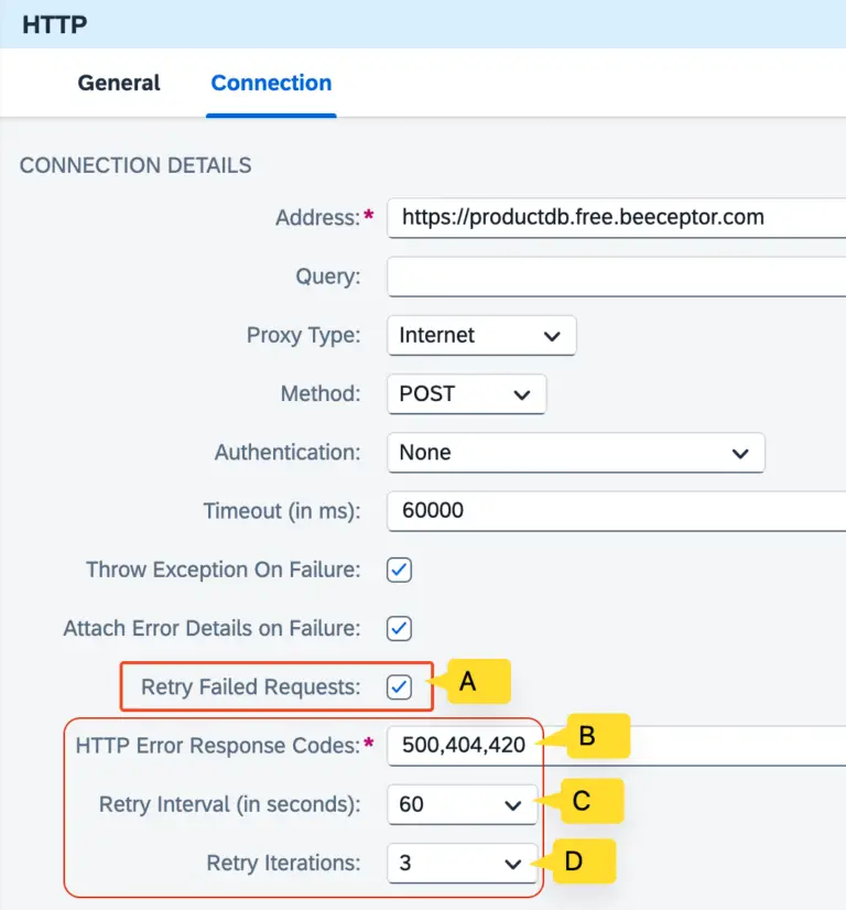 Retry Failed Requests in HTTP Receiver Adapter - BTP IS - SAP Integration Hub SAP Integration Hub