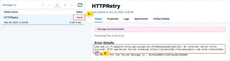 Retry Failed Requests in HTTP Receiver Adapter - BTP IS - SAP ...