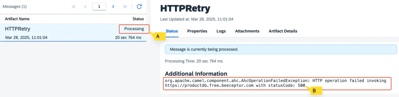 Retry Failed Requests in HTTP Receiver Adapter - BTP IS - SAP Integration Hub SAP Integration Hub